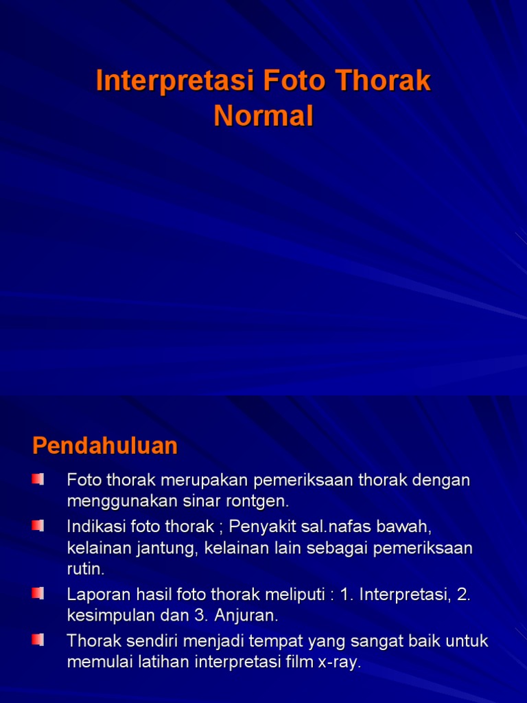 Interpretasi Foto Thorak Normal | PDF