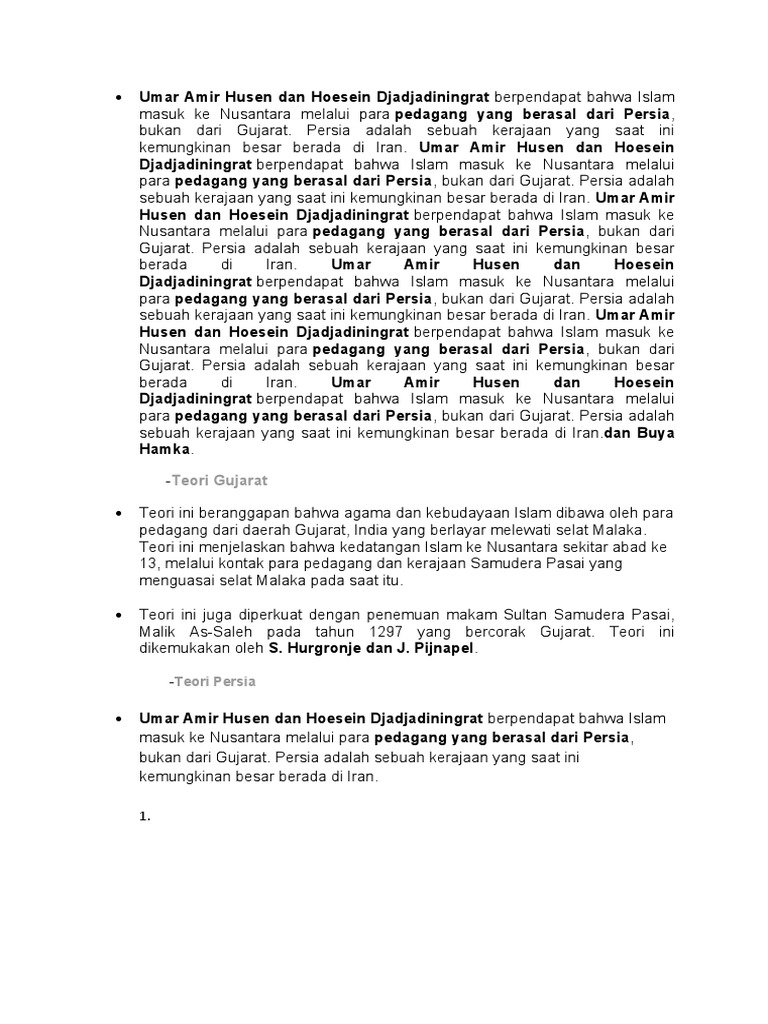 Umar Amir Husen Dan Hoesein Djadjadiningrat | PDF