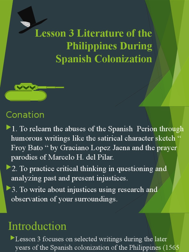 Lesson 3 Literature of The Philippines During Spanish | PDF | Philippines