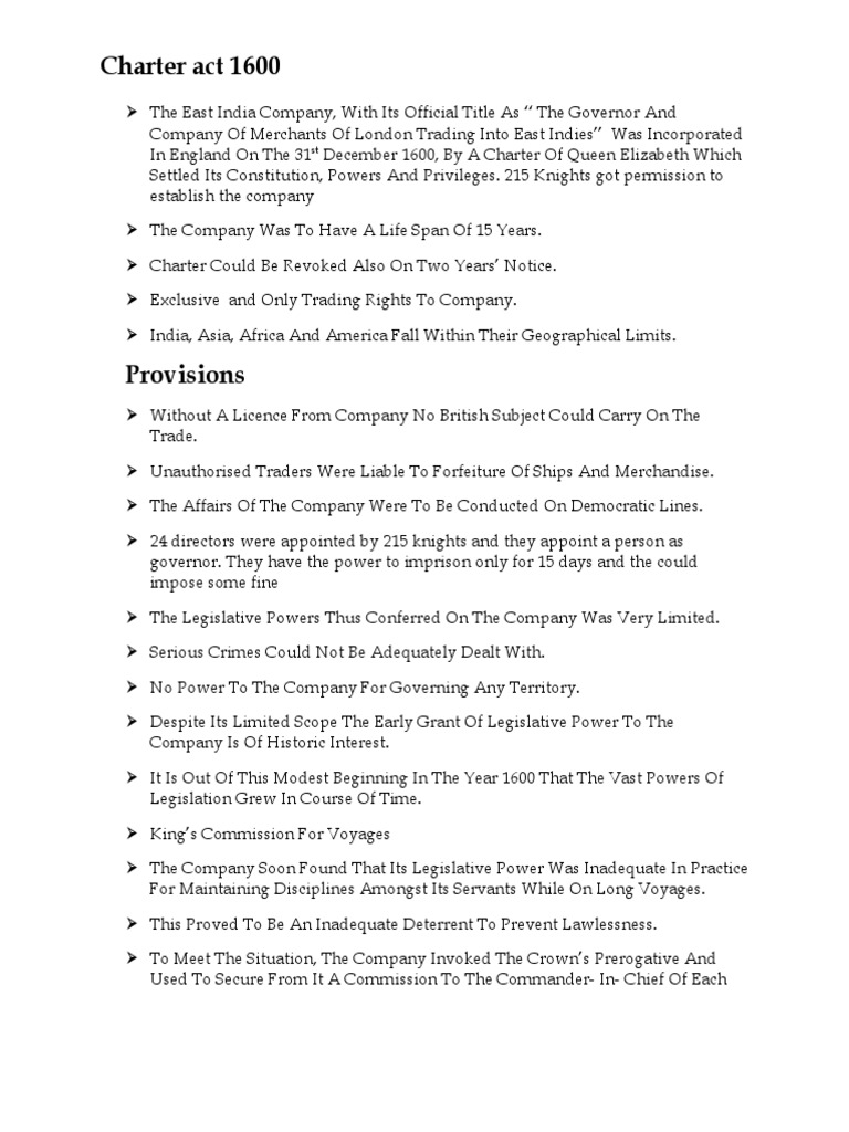 1600 Charter | PDF | East India Company | Judiciaries