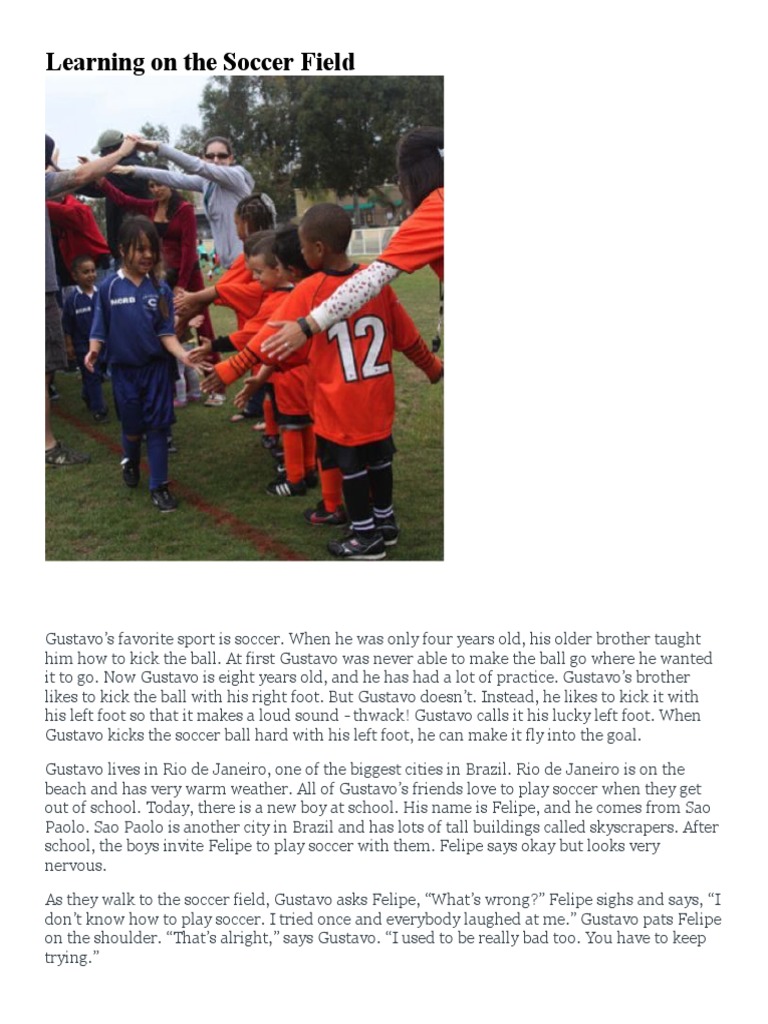 Learning On The Soccer Field | PDF | Association Football