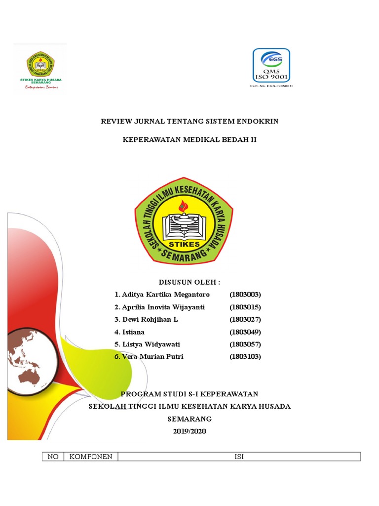 Review Jurnal Tentang Sistem Endokrin Revisi Kelompok 1 Pdf 