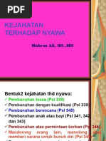 Pasal 338 KUHP (Kitab Undang-Undang Hukum Pidana) - Yuridis - Id | PDF | Hukum