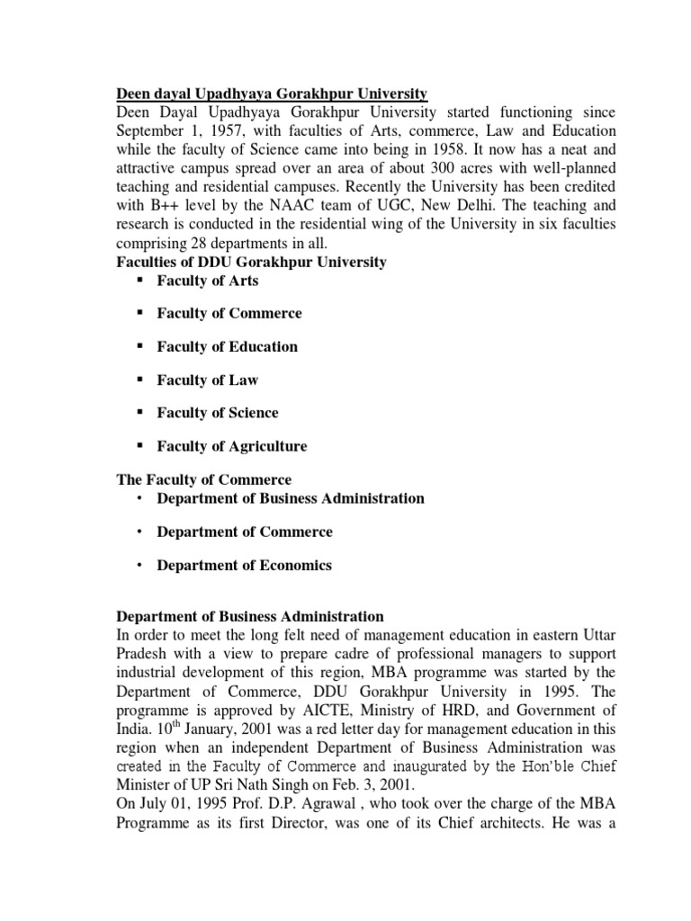 DDU University MBA Syllabus | PDF | Marketing | Demand