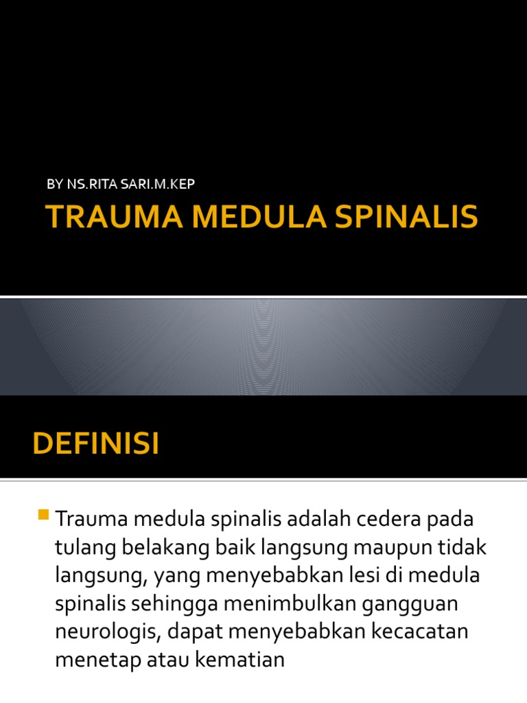 Trauma Medula Spinalis | PDF
