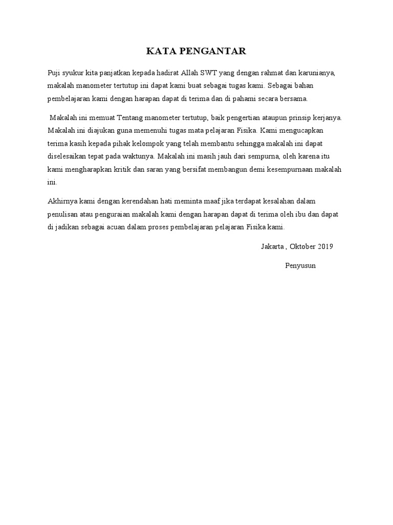 Pengertian dan Fungsi Manometer Tertutup | PDF