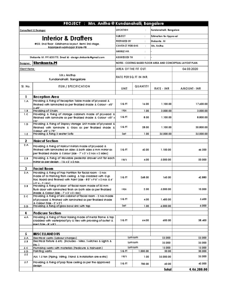 Estimation 2 PDF | PDF | Building Engineering | Building Materials