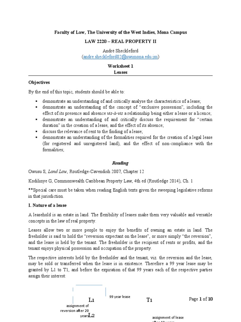 Leases (2020) | PDF | Lease | Leasehold Estate