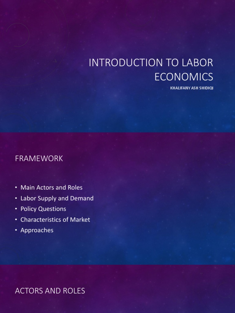 1 - Introduction To Labor Economics | PDF | Labour Economics | Workforce