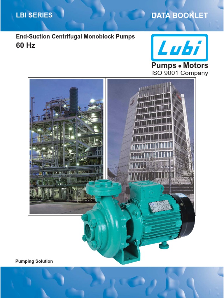 Performance and Construction Details of Lubi LBI Series End-Suction ...