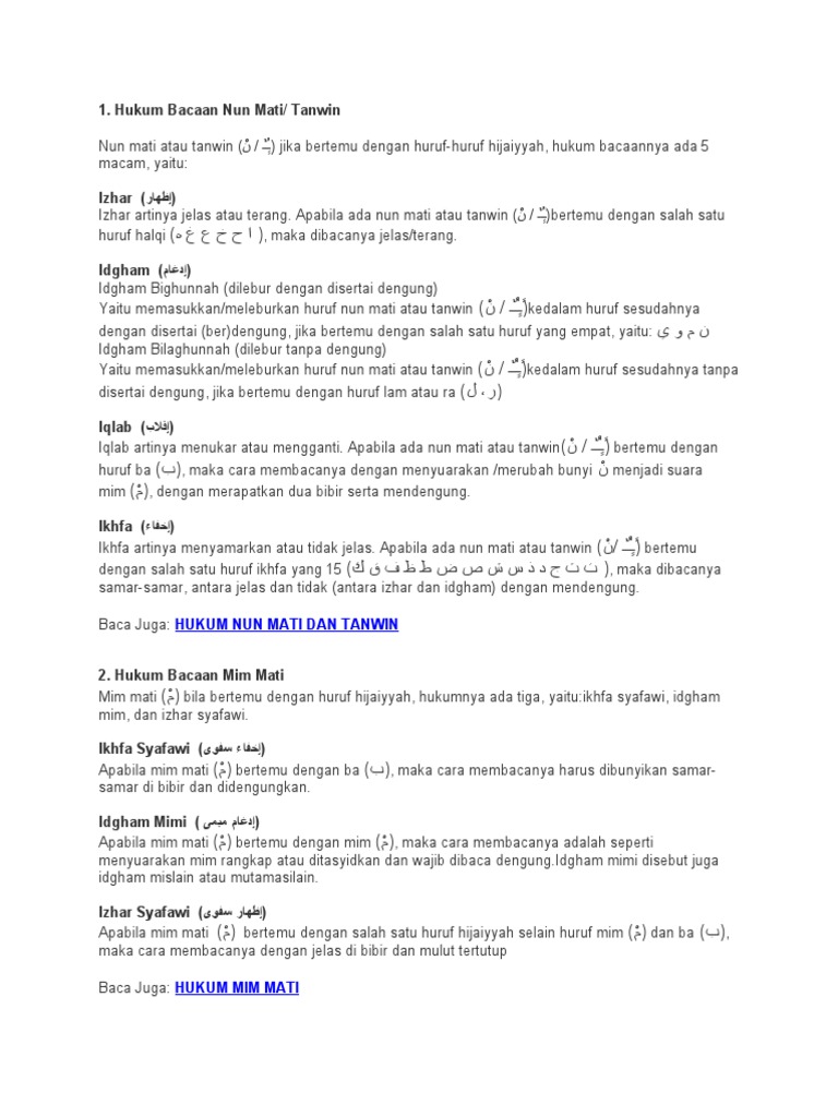 Jenis Jenis Tajwid | PDF