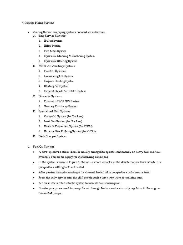 Module Marine Piping Systems | PDF | Diesel Engine | Oil Tanker