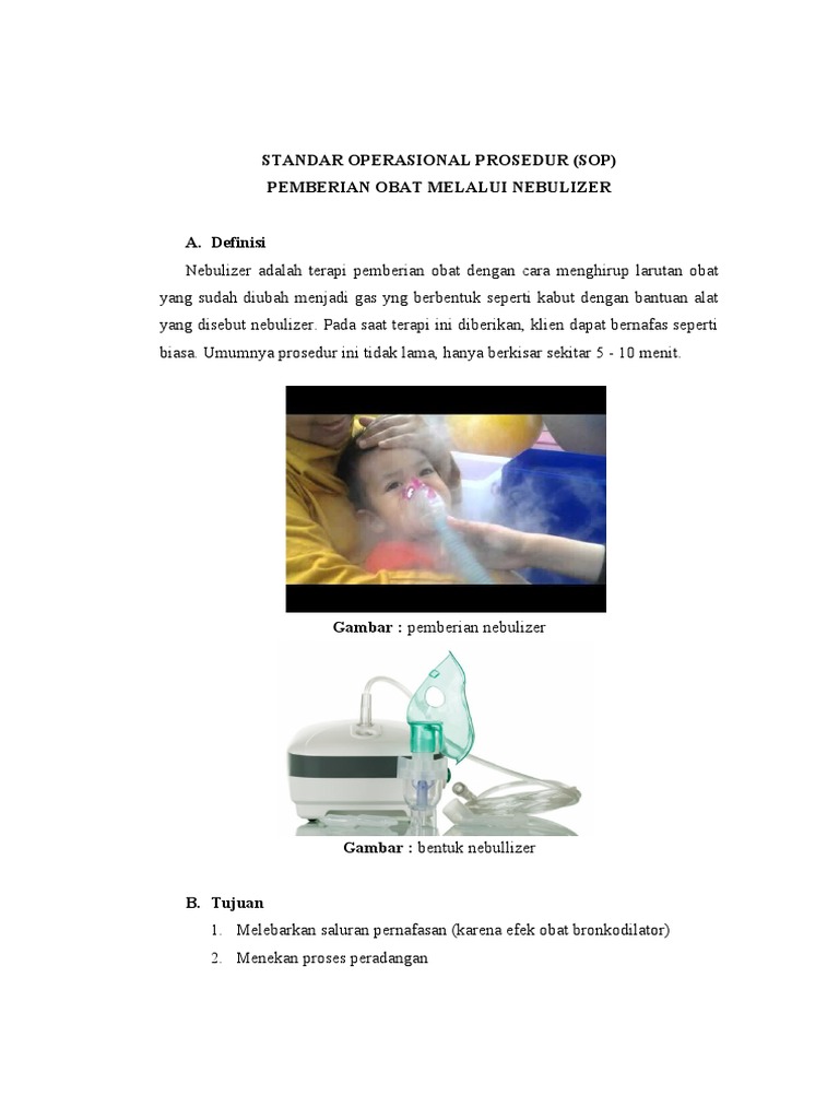 Sop Pemberian Nebulizer | PDF