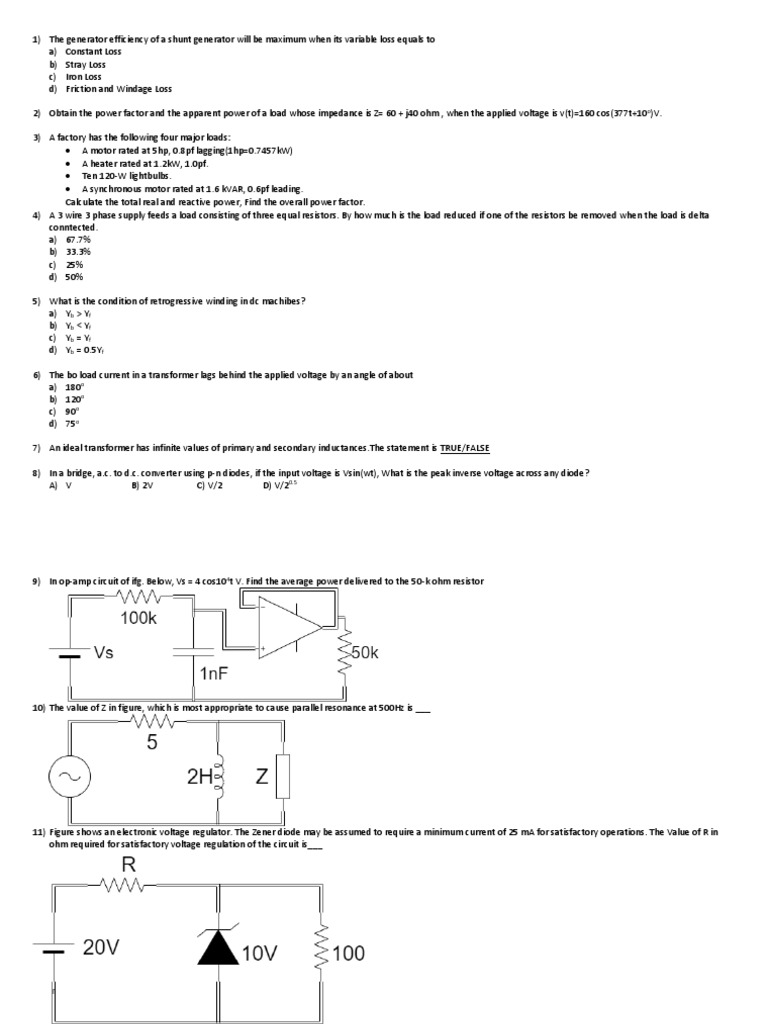 Electric PDF | PDF | Electrical Network | Physical Quantities