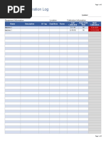 Equipment Calibration Log | PDF | Worksheet | Spreadsheet