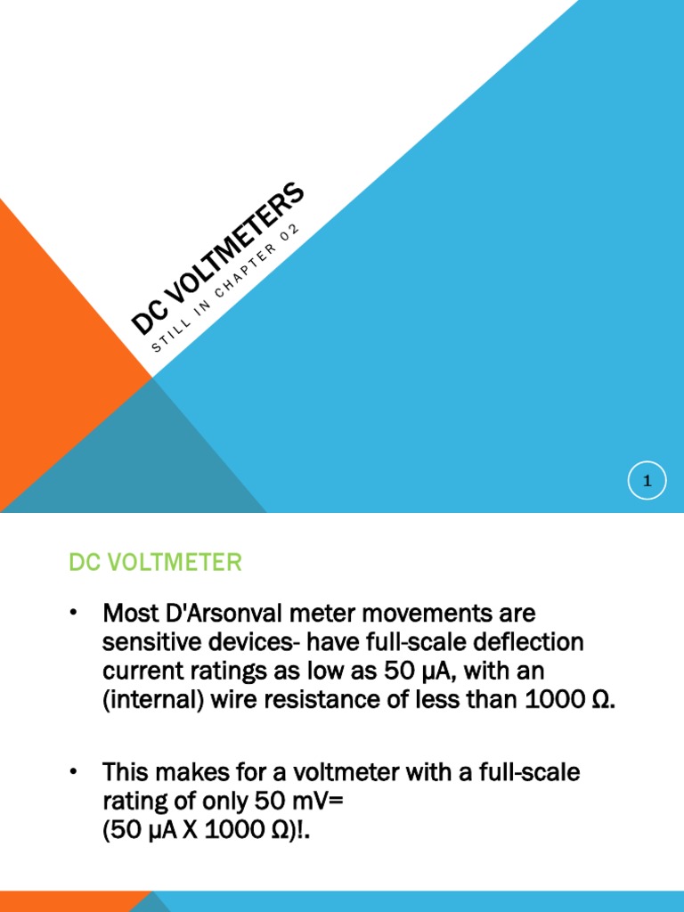 Understanding DC Voltmeters and Loading Effects | PDF | Voltage | Electrical Engineering