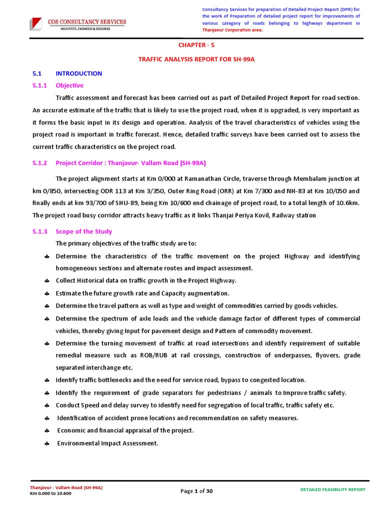 Traffic Survey & Analysis Report For SH-99A | PDF | Traffic | Road