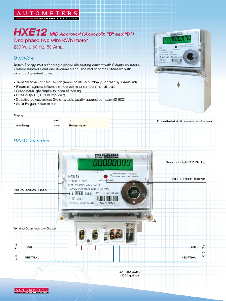 HXE12 | PDF | Electrical Engineering | Electricity