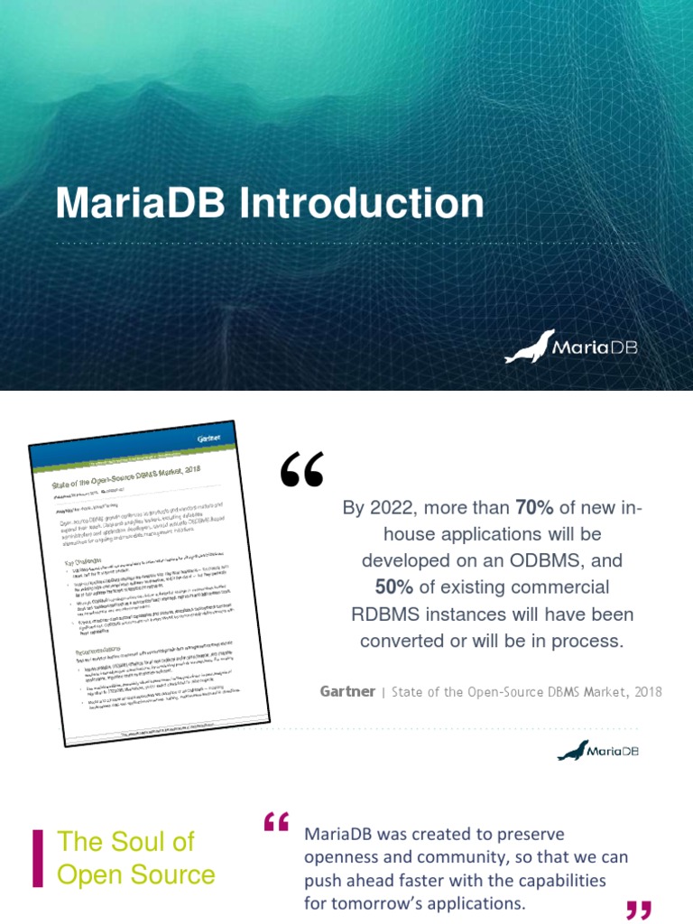 MariaDB Introduction - An Open Source Alternative to Oracle | PDF | Databases | My Sql