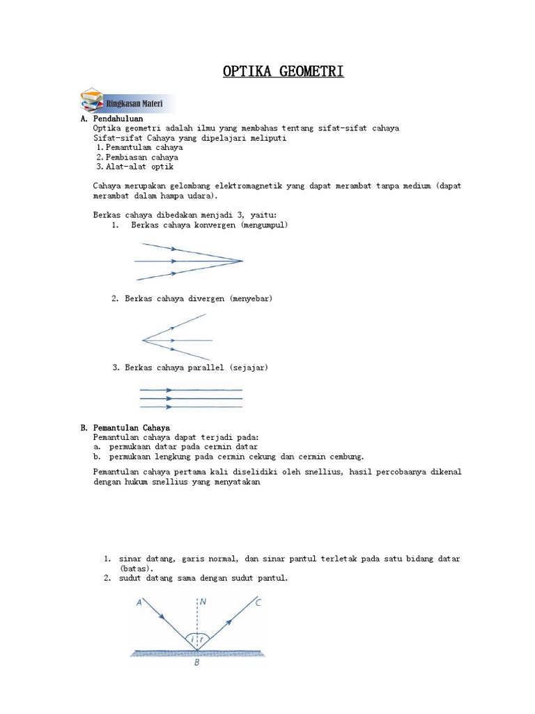 Fisika Optika Geometri | PDF