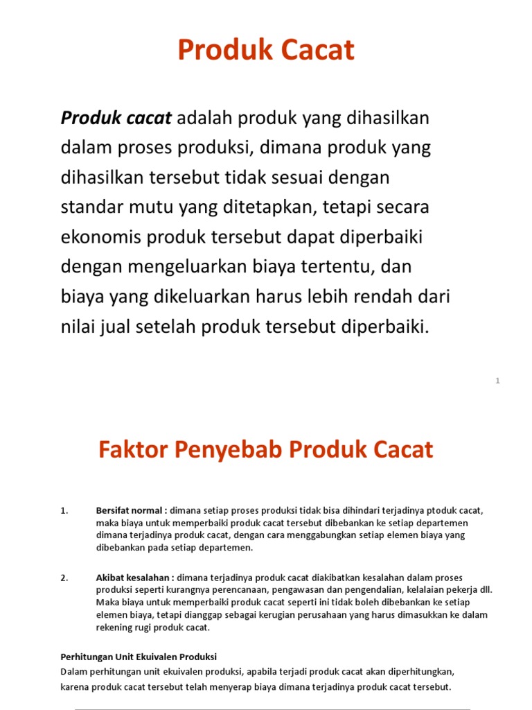 Produk Cacat | PDF
