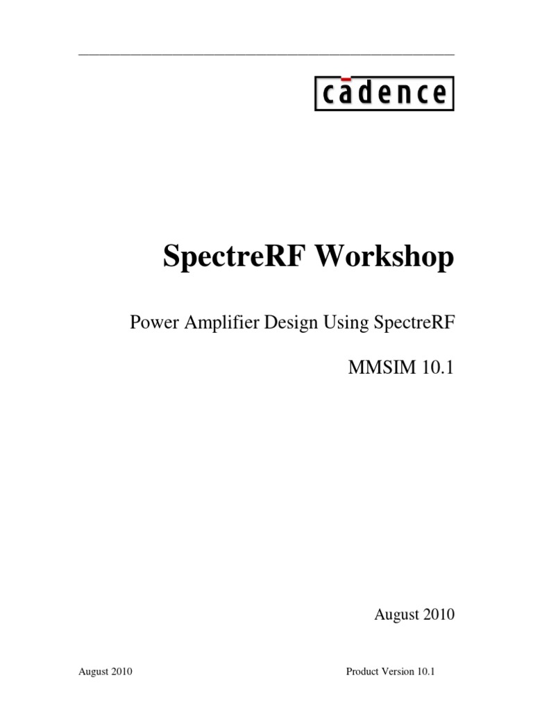 Cadence PA Design Using SpectreRF PDF | PDF | Amplifier | Amplitude