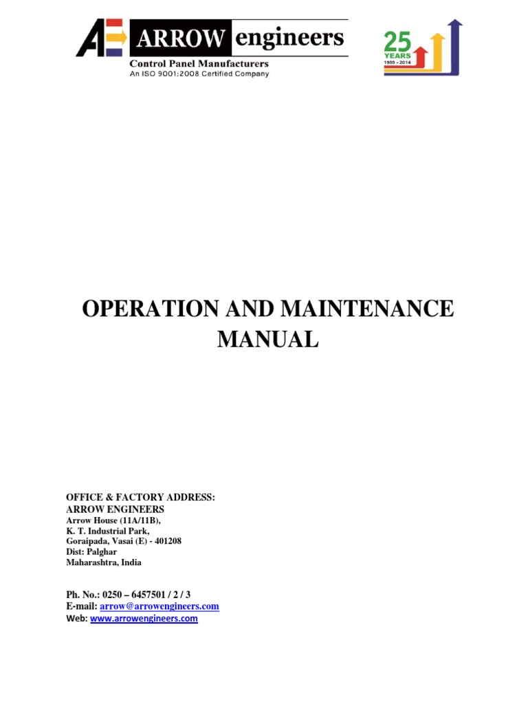 O&M MANUAL For Panels | PDF | Insulator (Electricity) | Electric Arc
