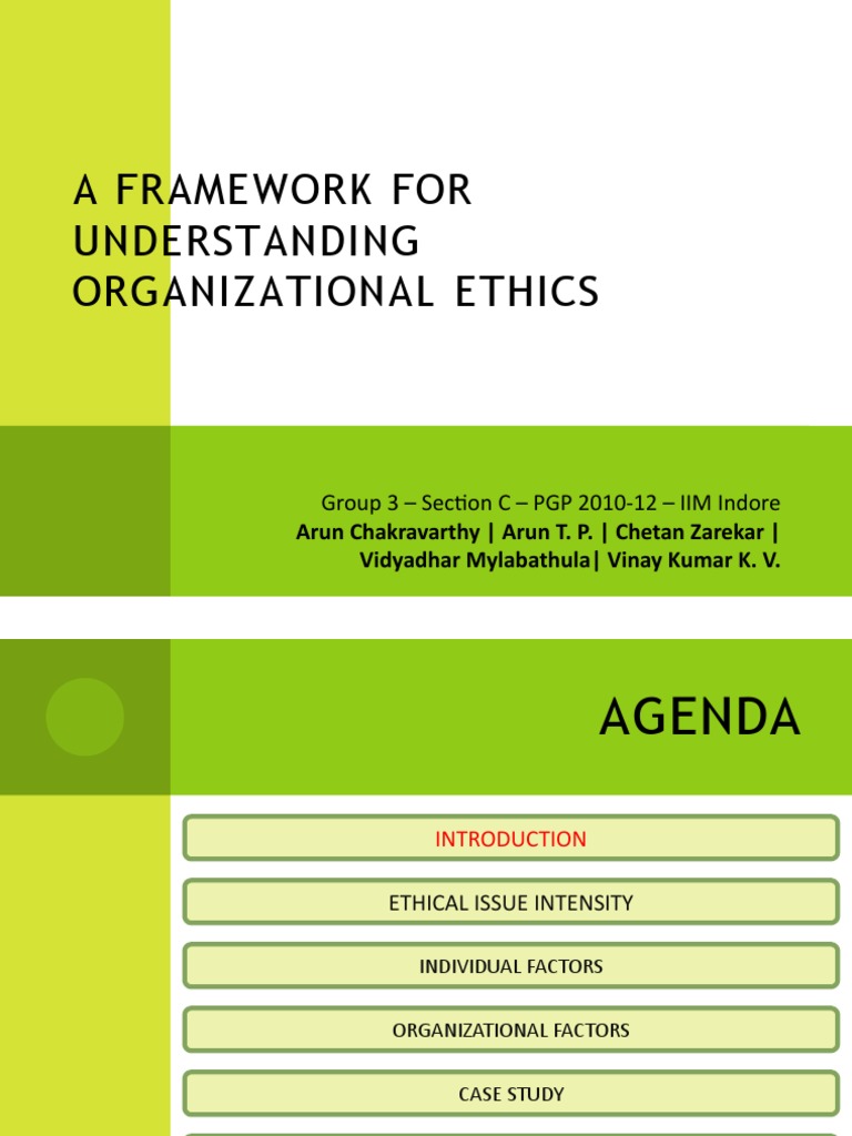 Understanding Organizational Ethics Framework | PDF | Nature | Morality