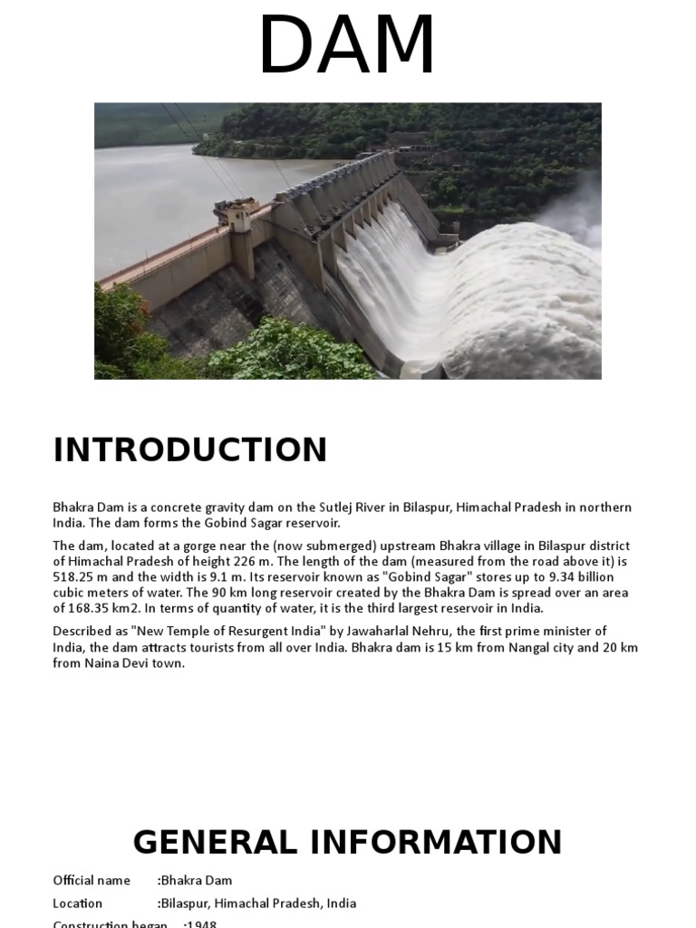 Bhakra Nangal Dam Overview and Facts | PDF | Water And Politics | Water ...