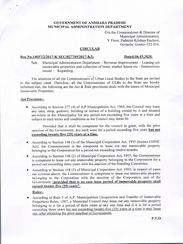 Lease Circular | PDF