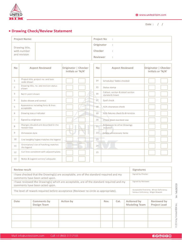 Drawing Review Checklist For Architectural and Engineering Design ...