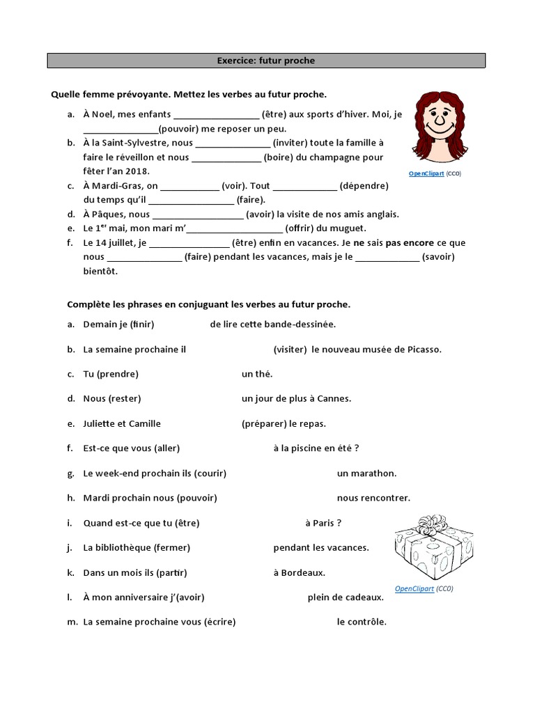 Exercices sur le futur proche | PDF | Arts du langage et discipline