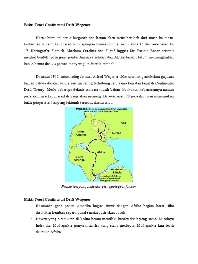 Bukti Teori Continental Drift Wegener | PDF