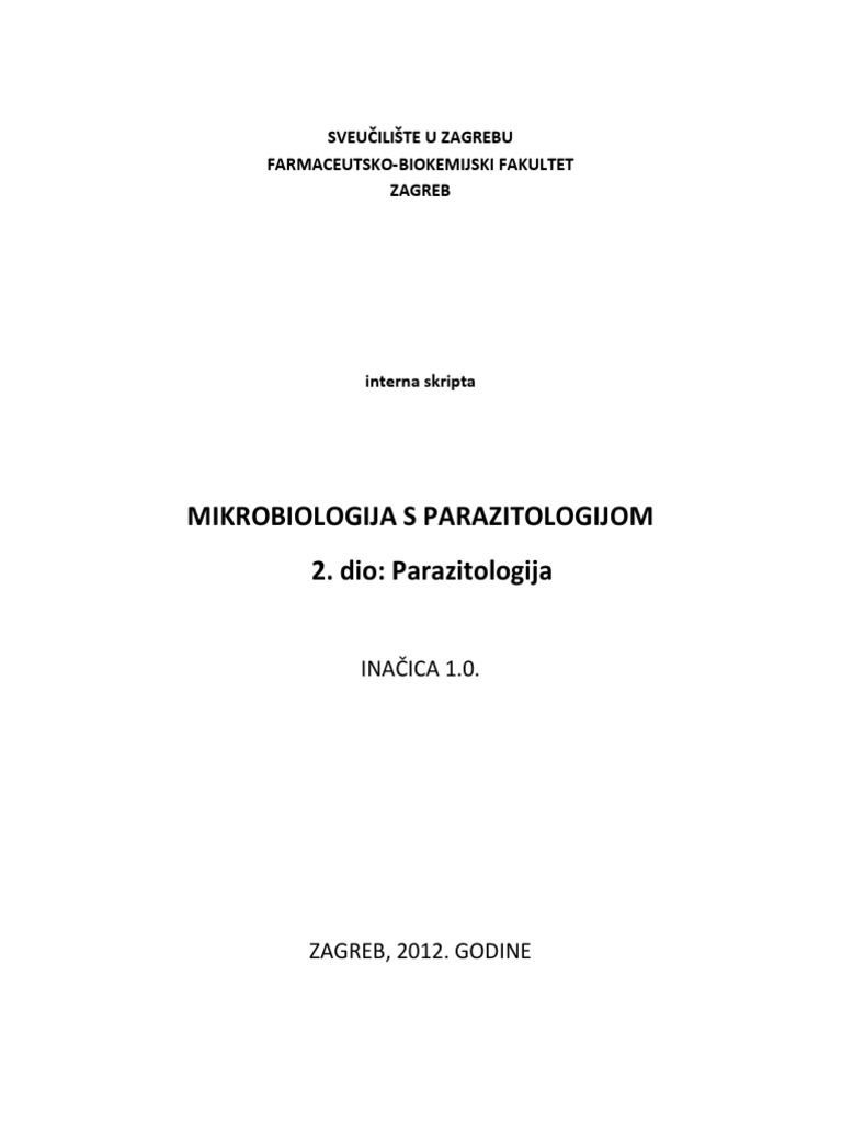 MSP Skripta Parazitologija | PDF