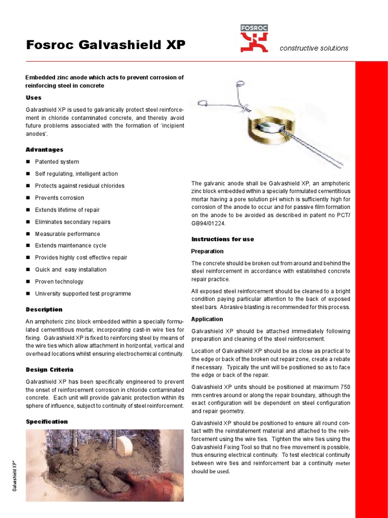 Galvashield XP | PDF | Corrosion | Concrete