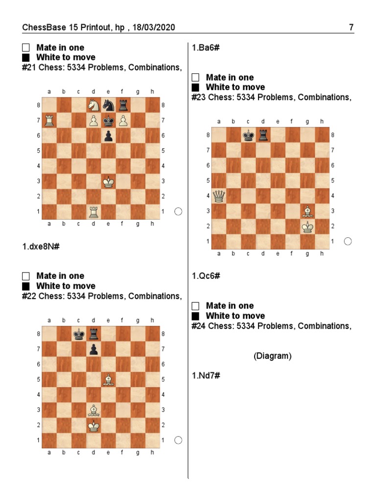 Mate in One 4 | PDF | Traditional Games | Gaming