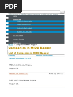 Butibori MIDC Company Directory | PDF | Chemical Substances | Chemistry