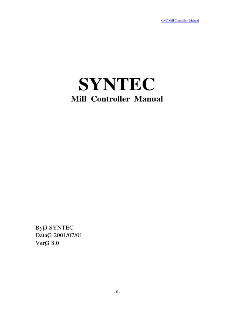 Mill Operation ManualEN V80 | PDF | Numerical Control | Menu (Computing)