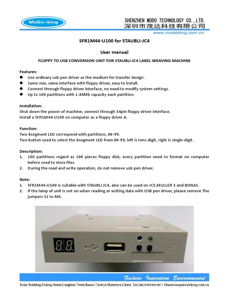 SFR1M44-U100 For STAUBLI-JC4 | PDF