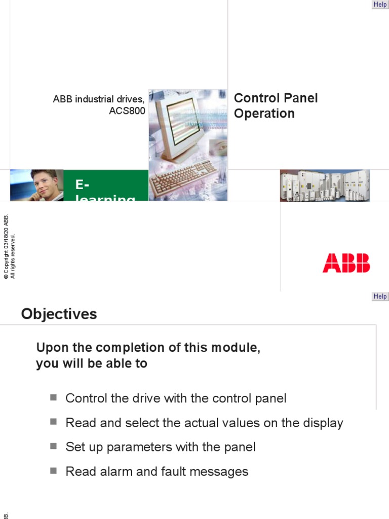 ACS800 Control Panel Operation | PDF | Parameter (Computer Programming) | Software