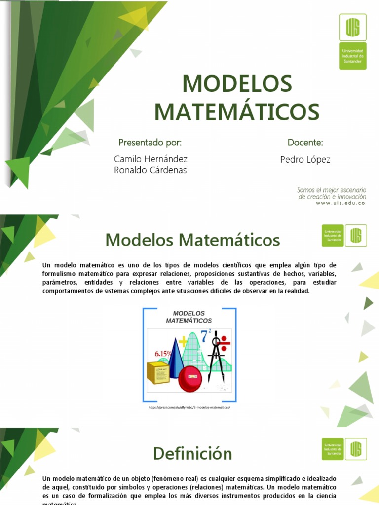 Modelos Matemáticos: Una Herramienta para la Simulación de Sistemas ...
