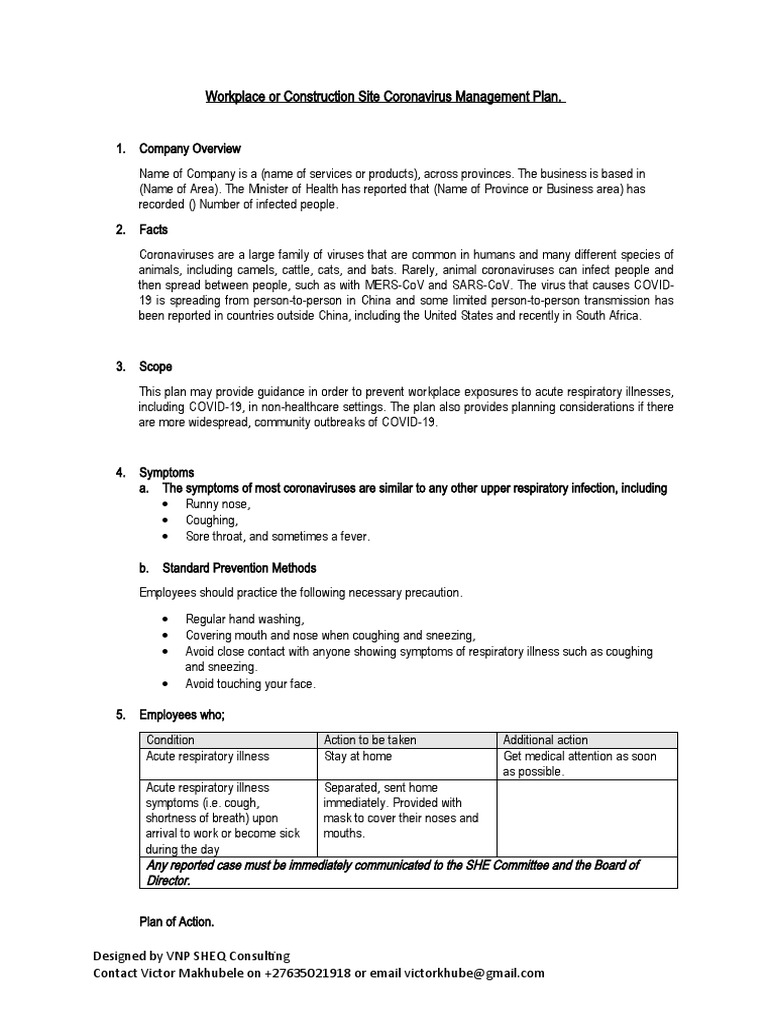 COVID-19 Workplace Safety Plan | PDF | Immunology | Clinical Medicine