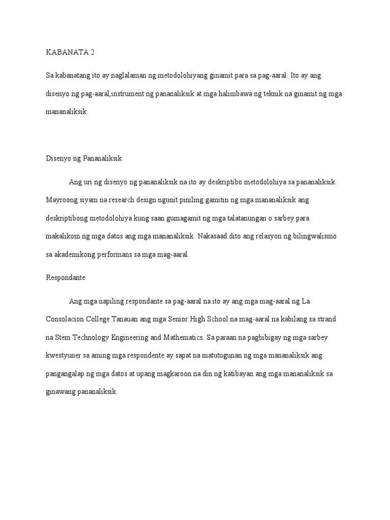 Metodolohiya | PDF