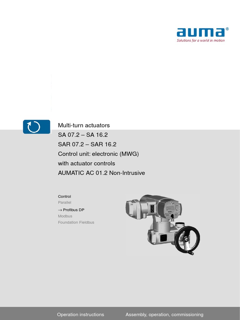 Auma Button Type Manual PDF | PDF | Electrical Connector | Actuator