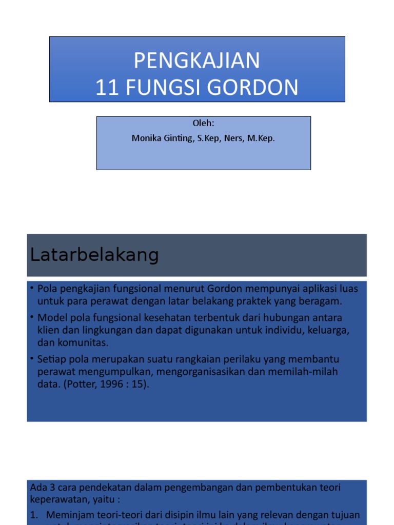 11 Fungsi Gordon | PDF