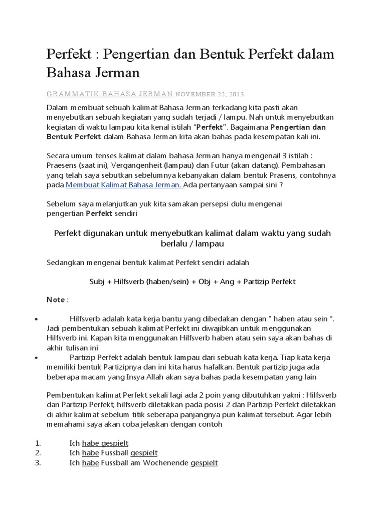 Materi Uas Jerman | PDF | Seni & Disiplin Bahasa