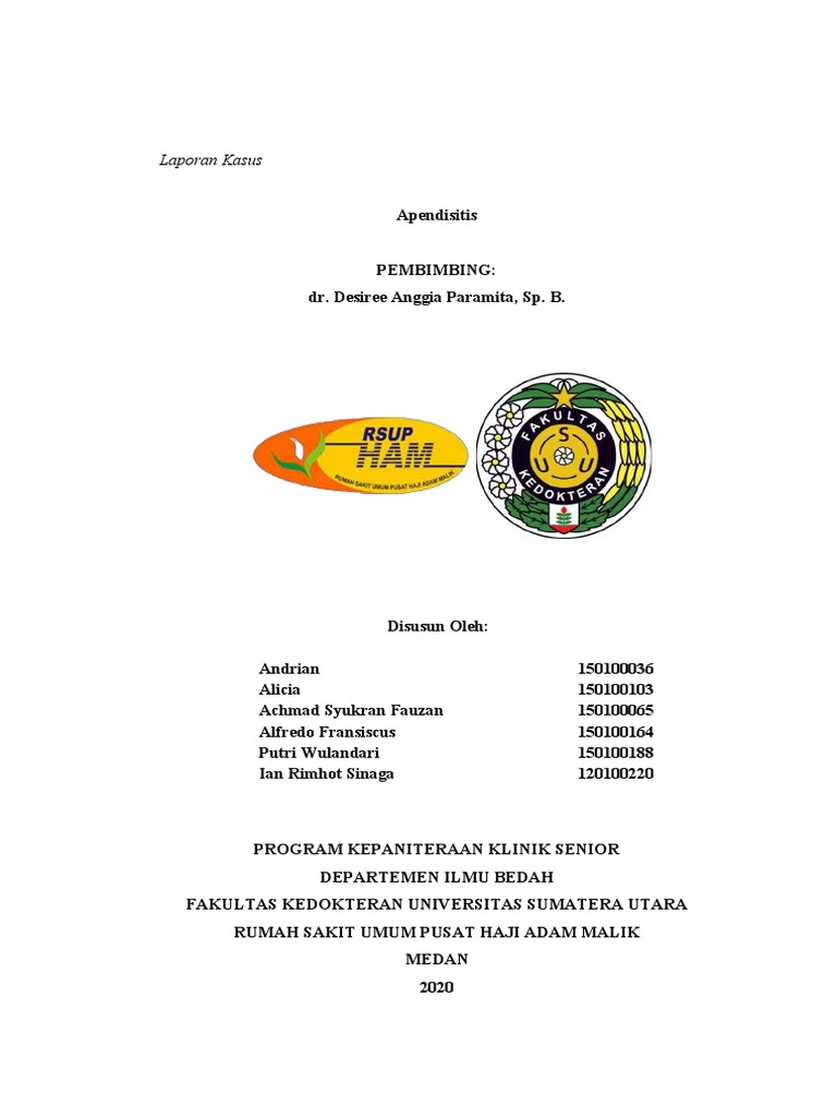 Lapkas Apendisitis YHS 2 | PDF