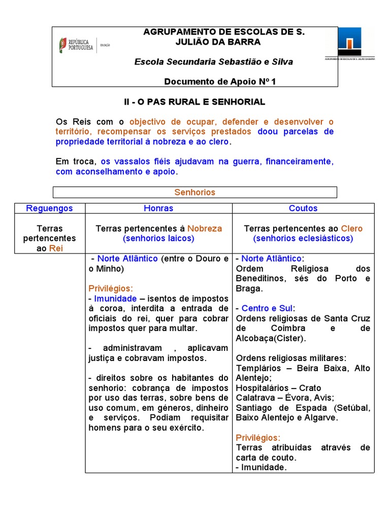 Estrutura e Poder do Senhorio Medieval | PDF | Servidão | Nobreza