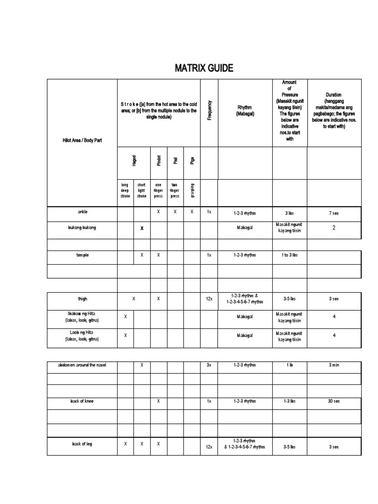 Matrix Guide HILOT | PDF | Finger | Hand
