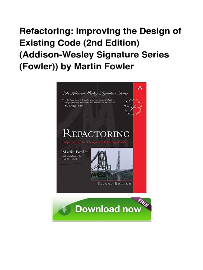 Refactoring Improving The Design of Exis PDF | PDF | Computing And Information Technology